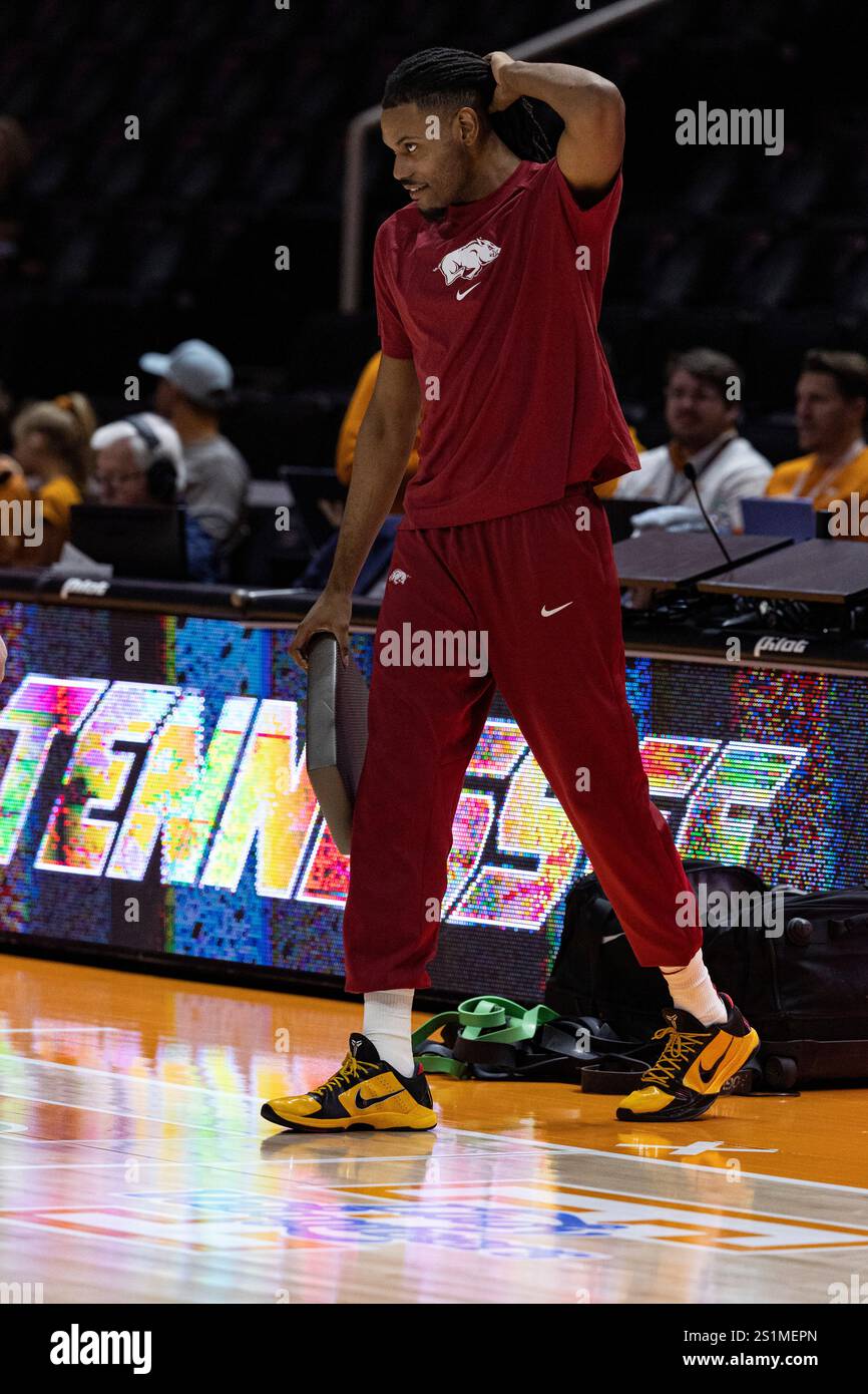 Former Tennessee player and current Arkansas forward Jonas Aidoo (9 ...
