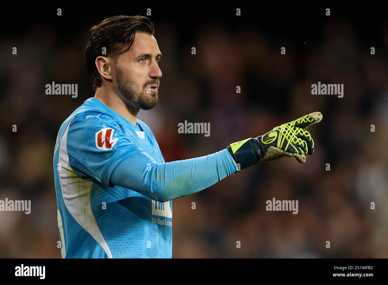 Stole Dimitrievski of Valencia CF seen in action during the La Liga ...