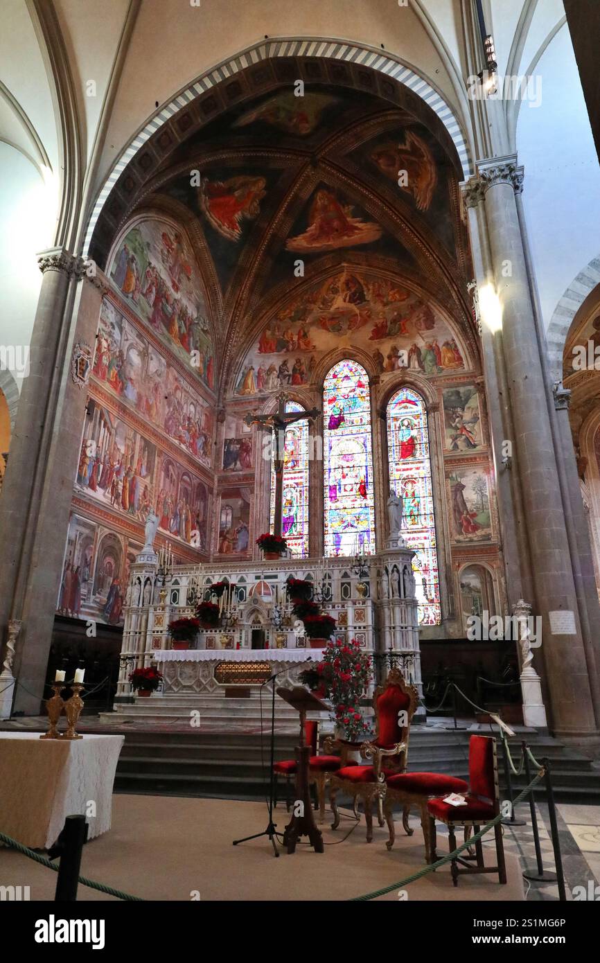 Inside of Basilica of Santa Maria Novella in Florence, Italy Stock ...