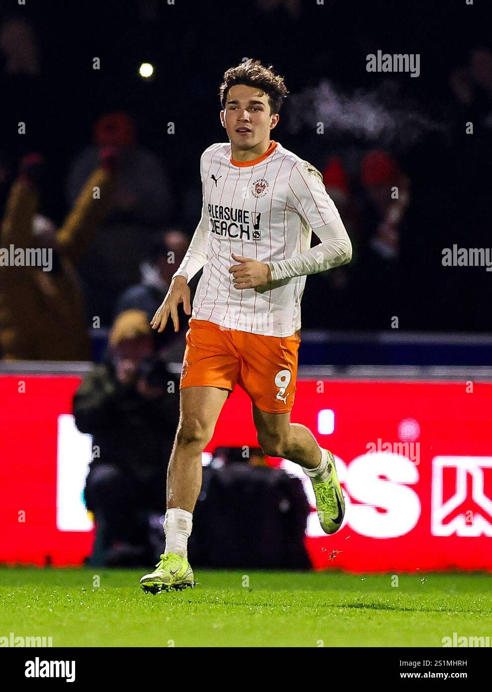 Blackpool's Kyle Joseph scores their side's first goal of the game ...