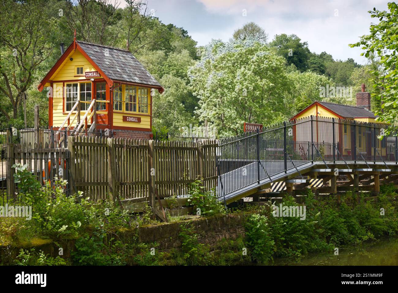 Consall, Wetley Rocks, Staffordshire, UK - Consall Station signal box ...