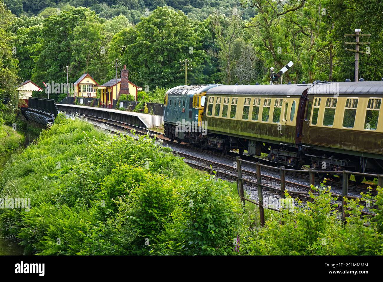 Consall, Wetley Rocks, Staffordshire, UK - Class 33 Sophie diesel train ...