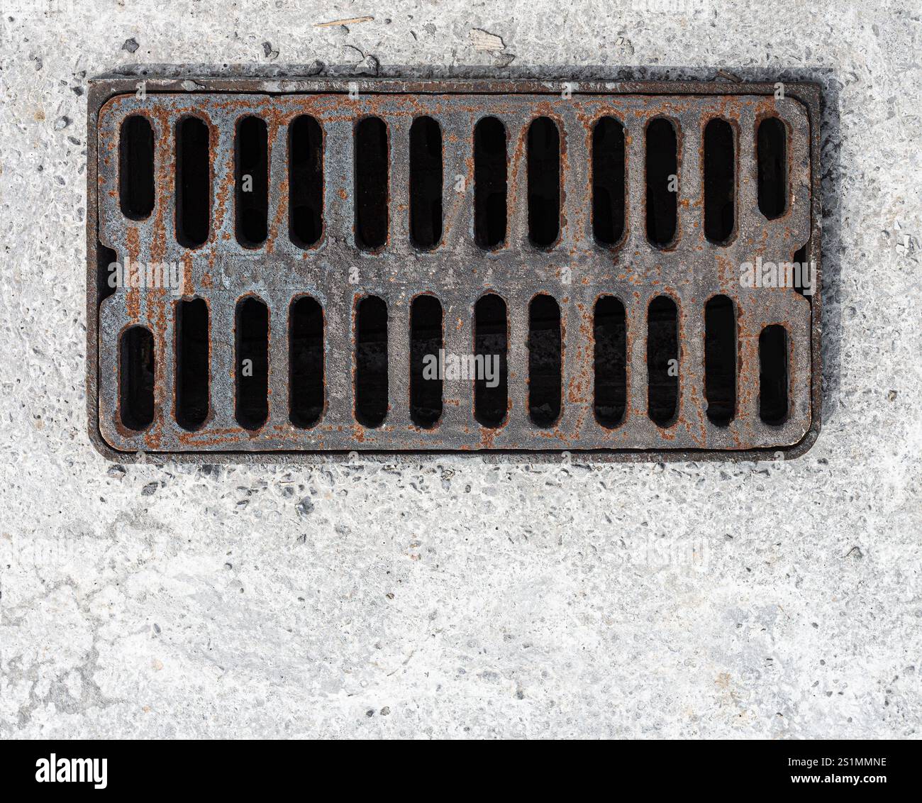 storm road grating on the road top view Stock Photo - Alamy