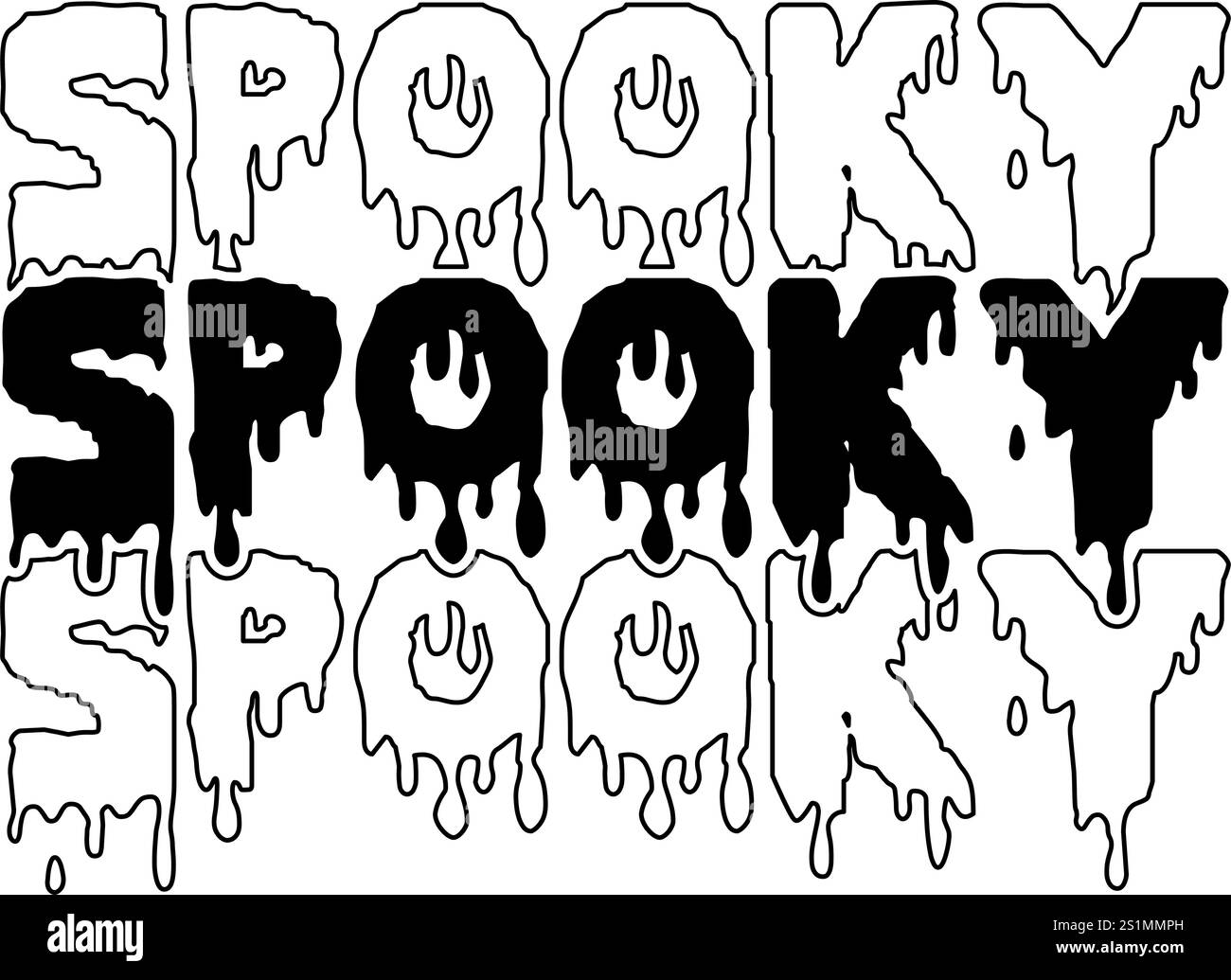 Spooky Text Digital EPS Vector File | High-Quality Halloween-Themed ...