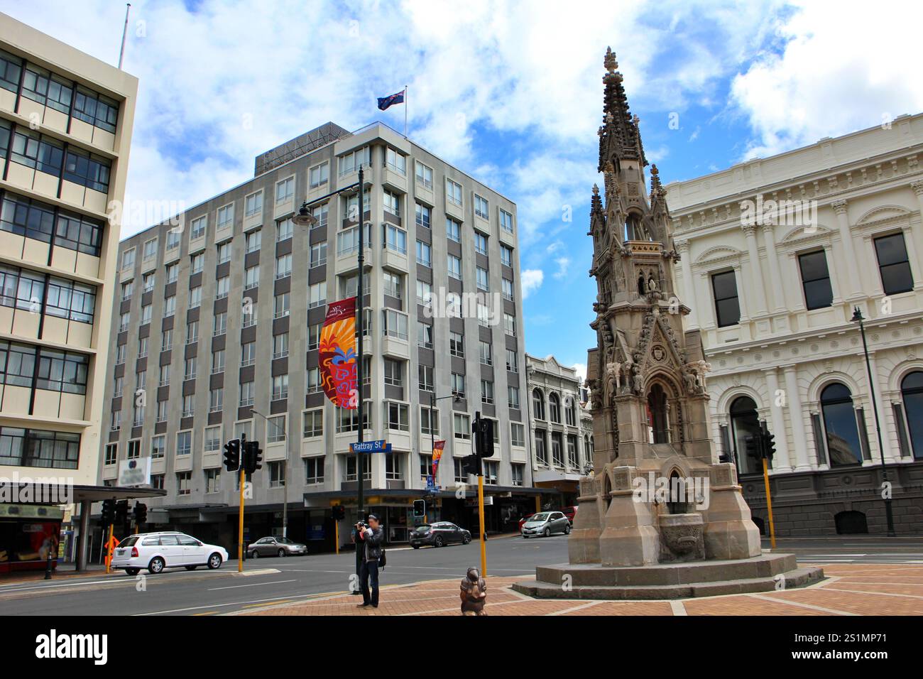 Cargill Monument in Dunedin, New Zealand Stock Photo - Alamy