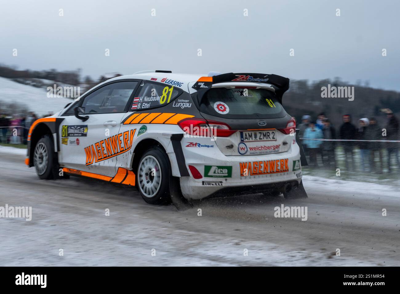 FREISTADT, AUSTRIA - JANUARY 4: Hermann Neubauer and Bernhard Ettel of ...