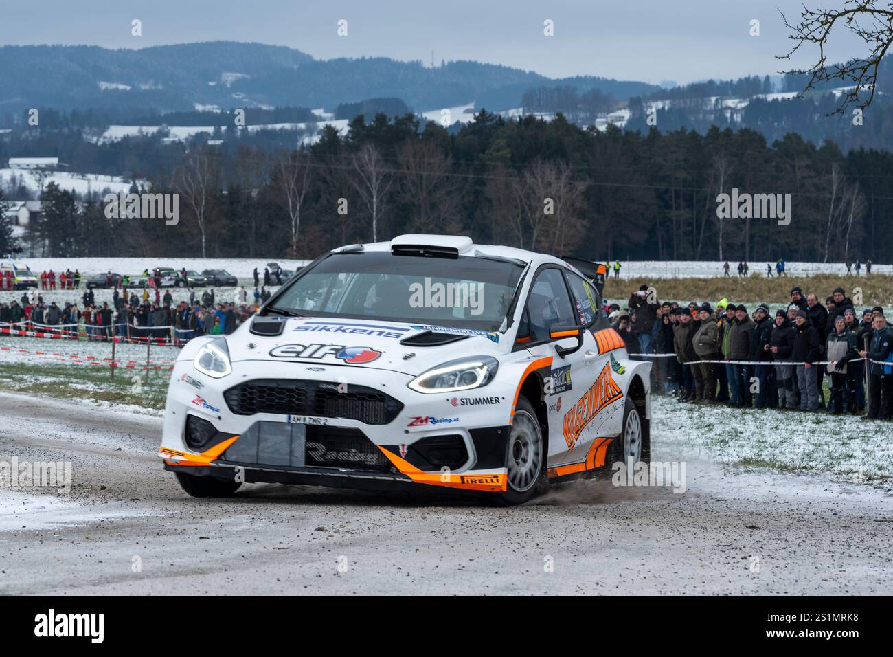 FREISTADT, AUSTRIA - JANUARY 4: Hermann Neubauer and Bernhard Ettel of ...