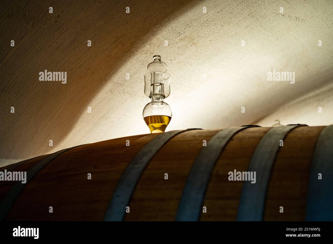 After harvest, fermentation in progress with locks in caves ...