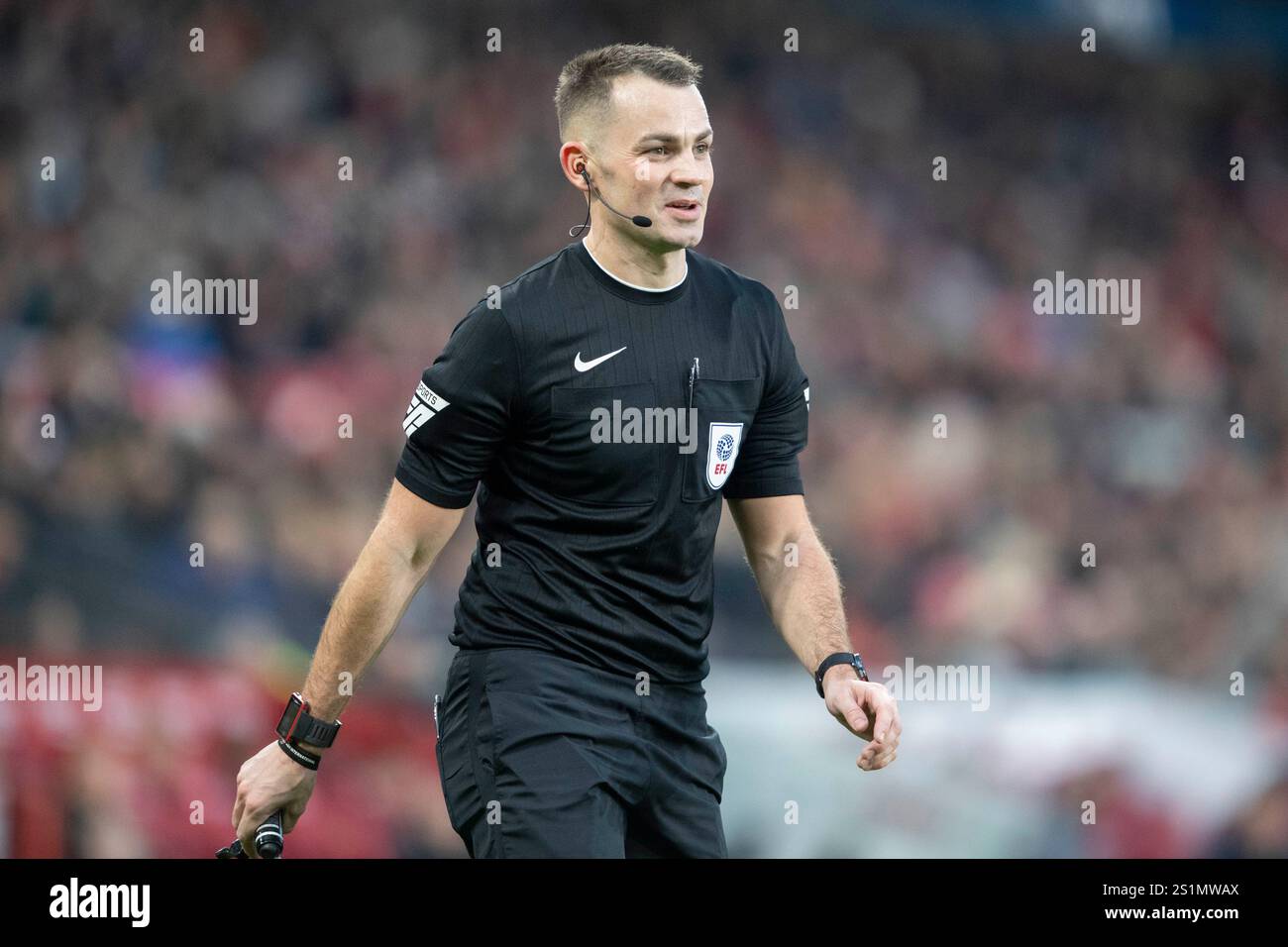 Referee Tom Nield during the Sky Bet Championship match between ...