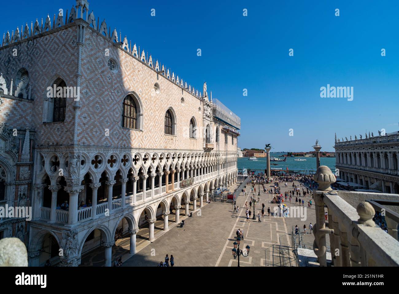 The Doge's Palace in Venice, Italy, showcases intricate Gothic ...