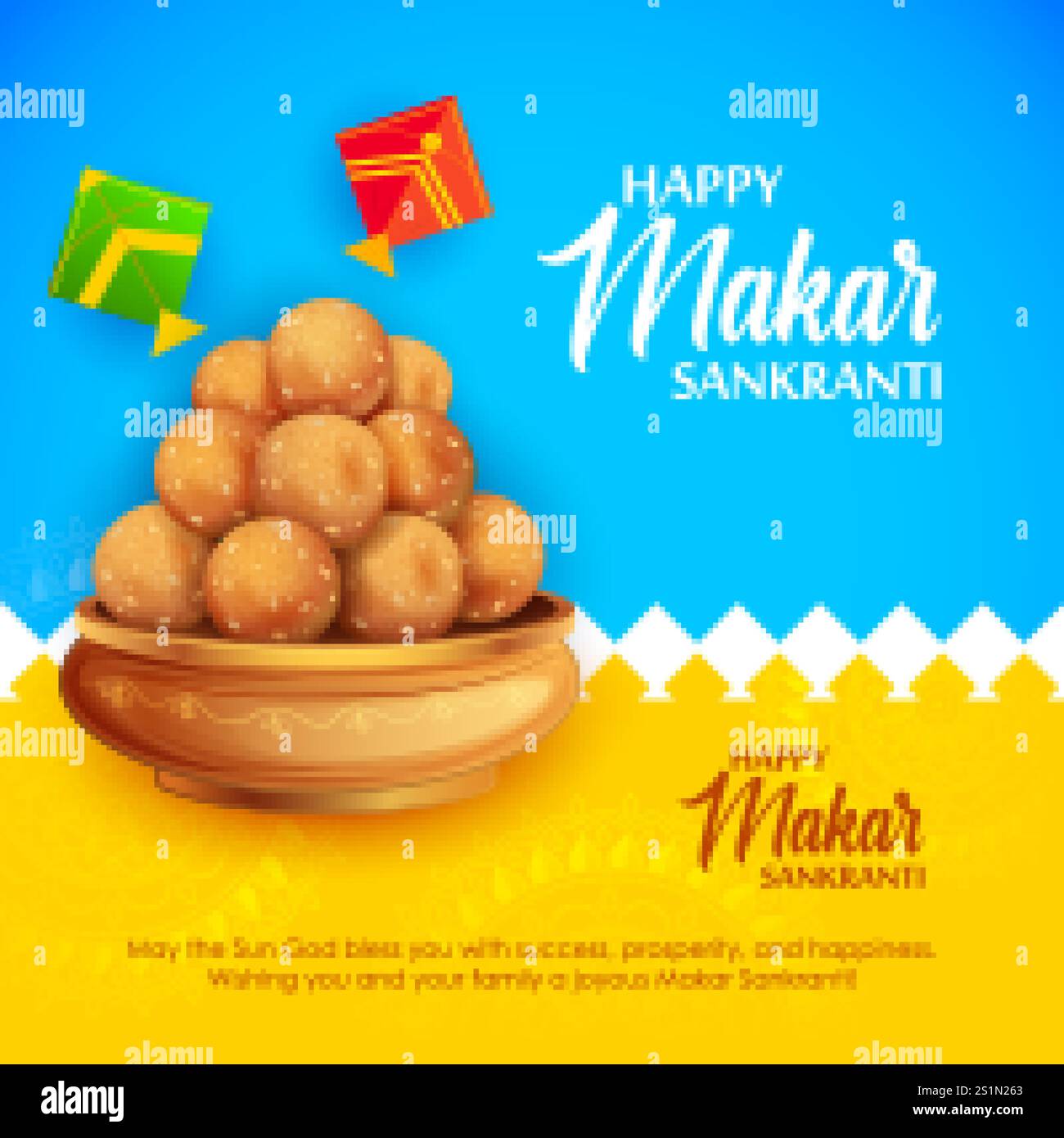 illustration of Makar Sankranti wallpaper with colorful kite for ...