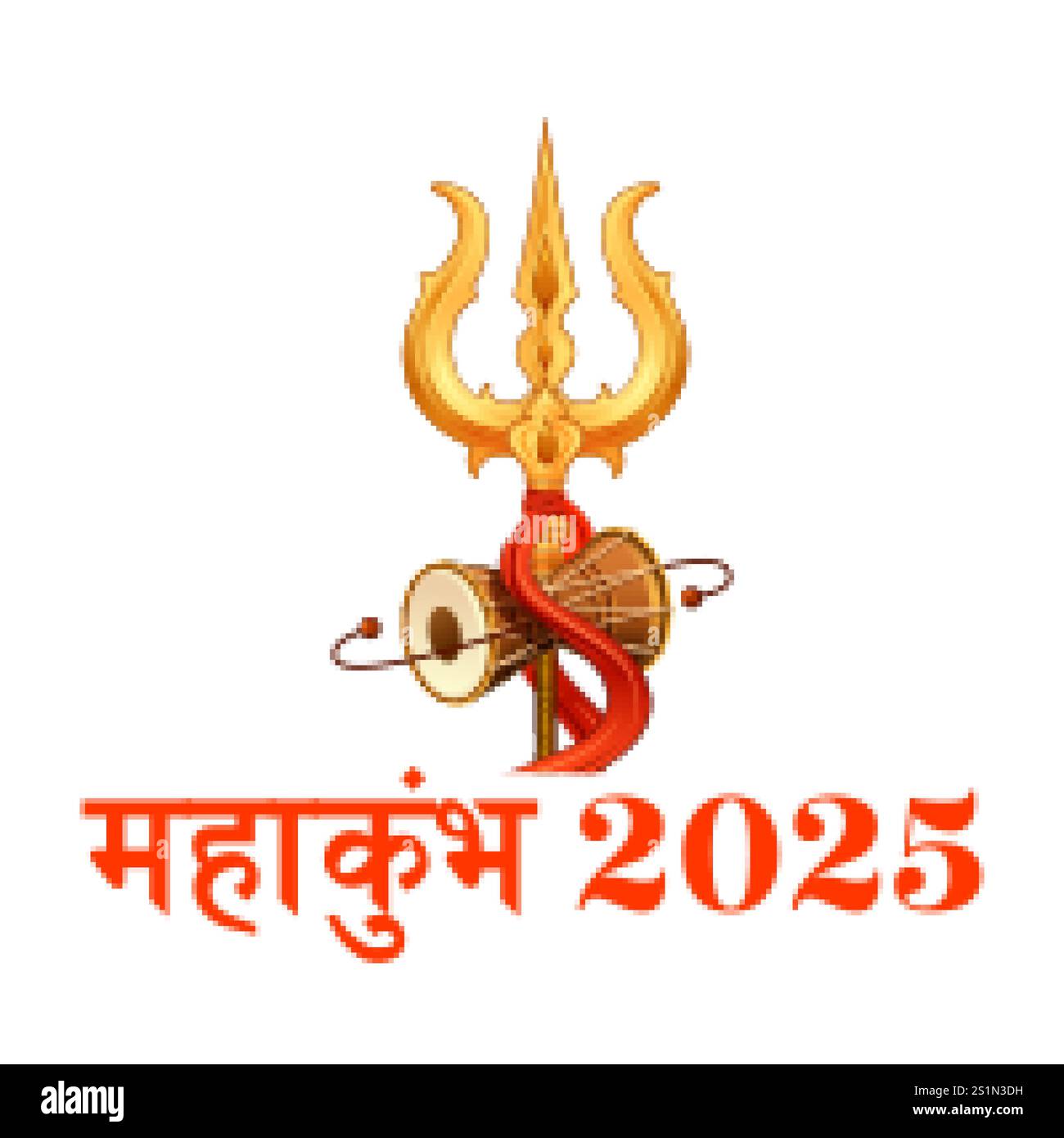 illustration of Sadhu saint of India for grand festival and Hindi text ...