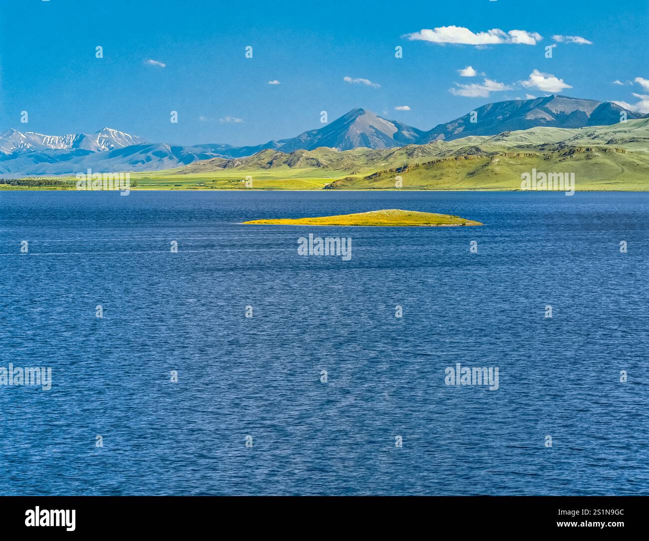 clark canyon reservoir below the tendoy mountains and lima peaks near ...
