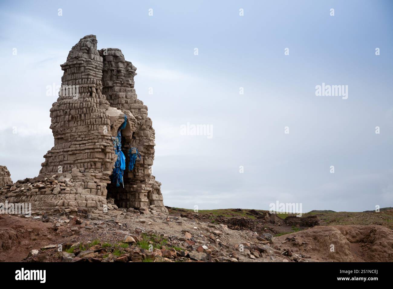 Ongi monastery ruins view, Mongolia landmark. Buddhist monastery Stock ...