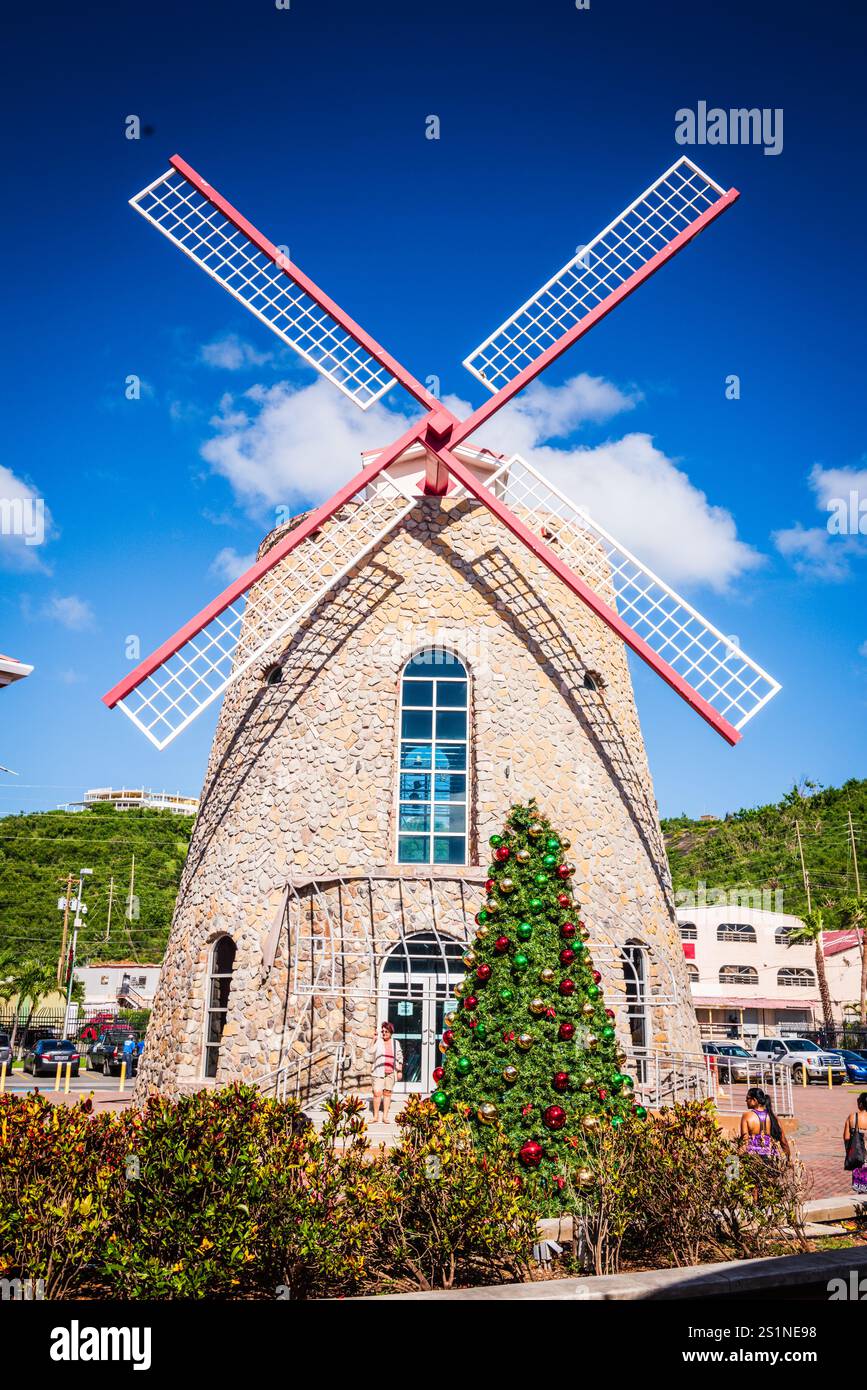 St. Thomas, USVI USA - November 27, 2017: Historic sugar mill at Crown ...