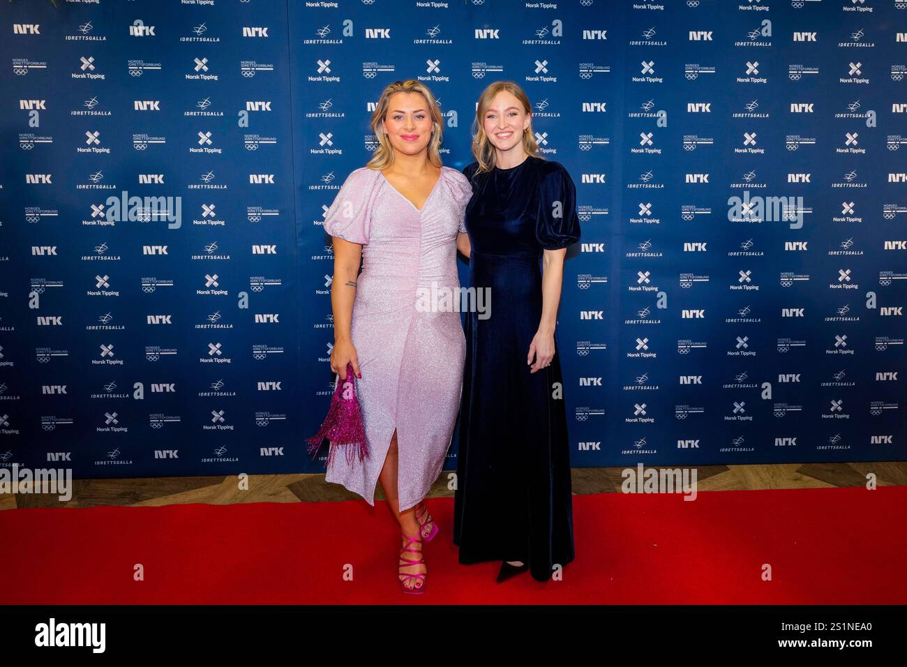Trondheim, Norway. 04th Jan, 2025. Trondheim 20250104. Nora Mork and Stine Bredal Oftedal during ...