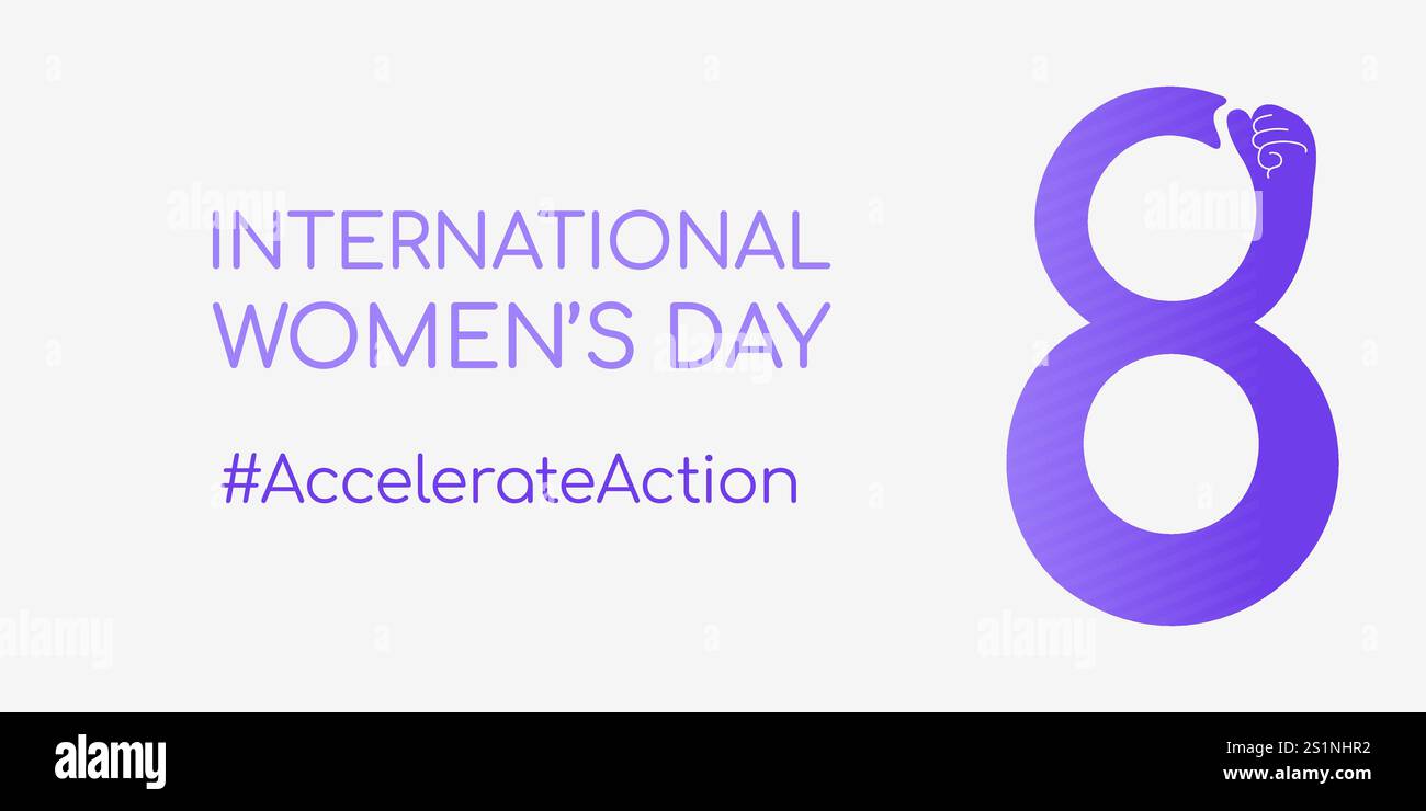 Accelerate action iwd 2025 banner vector illustration Stock Vector ...