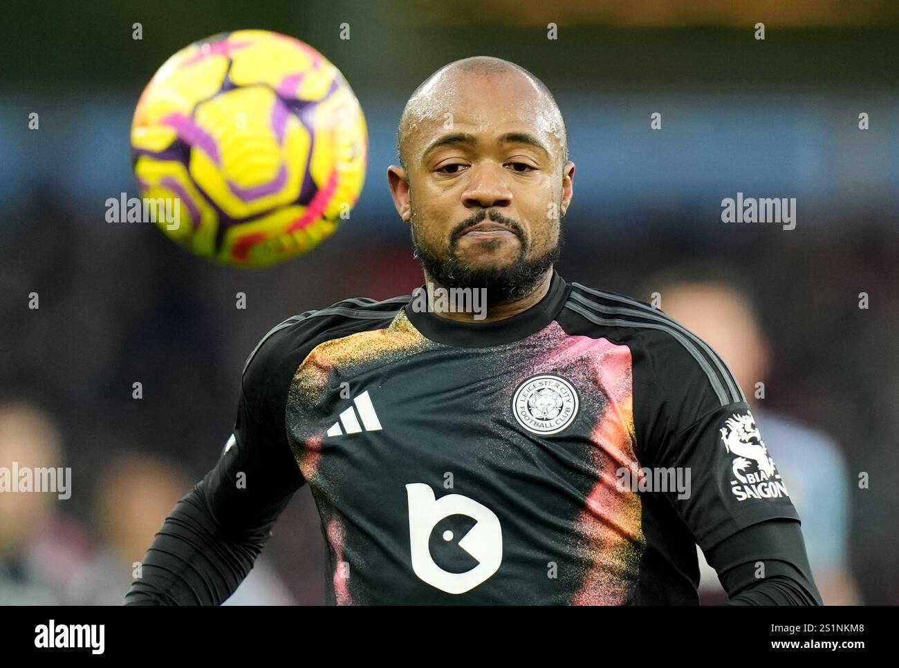 Leicester City's Jordan Ayew during the Premier League match at Villa ...