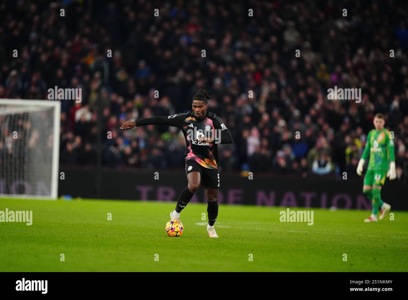 Leicester City's Caleb Okoli during the Premier League match at Villa ...