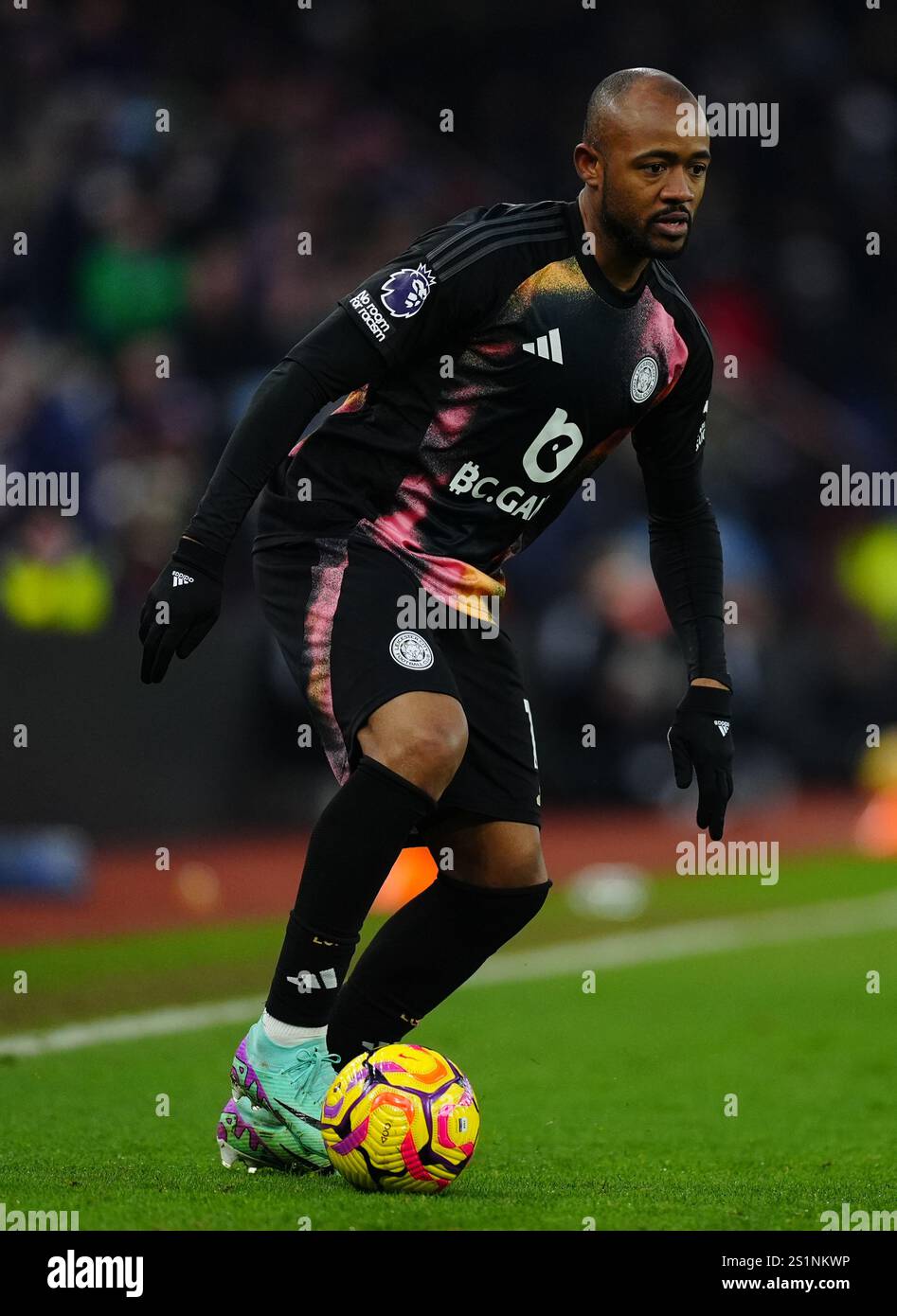 Leicester City's Jordan Ayew during the Premier League match at Villa ...