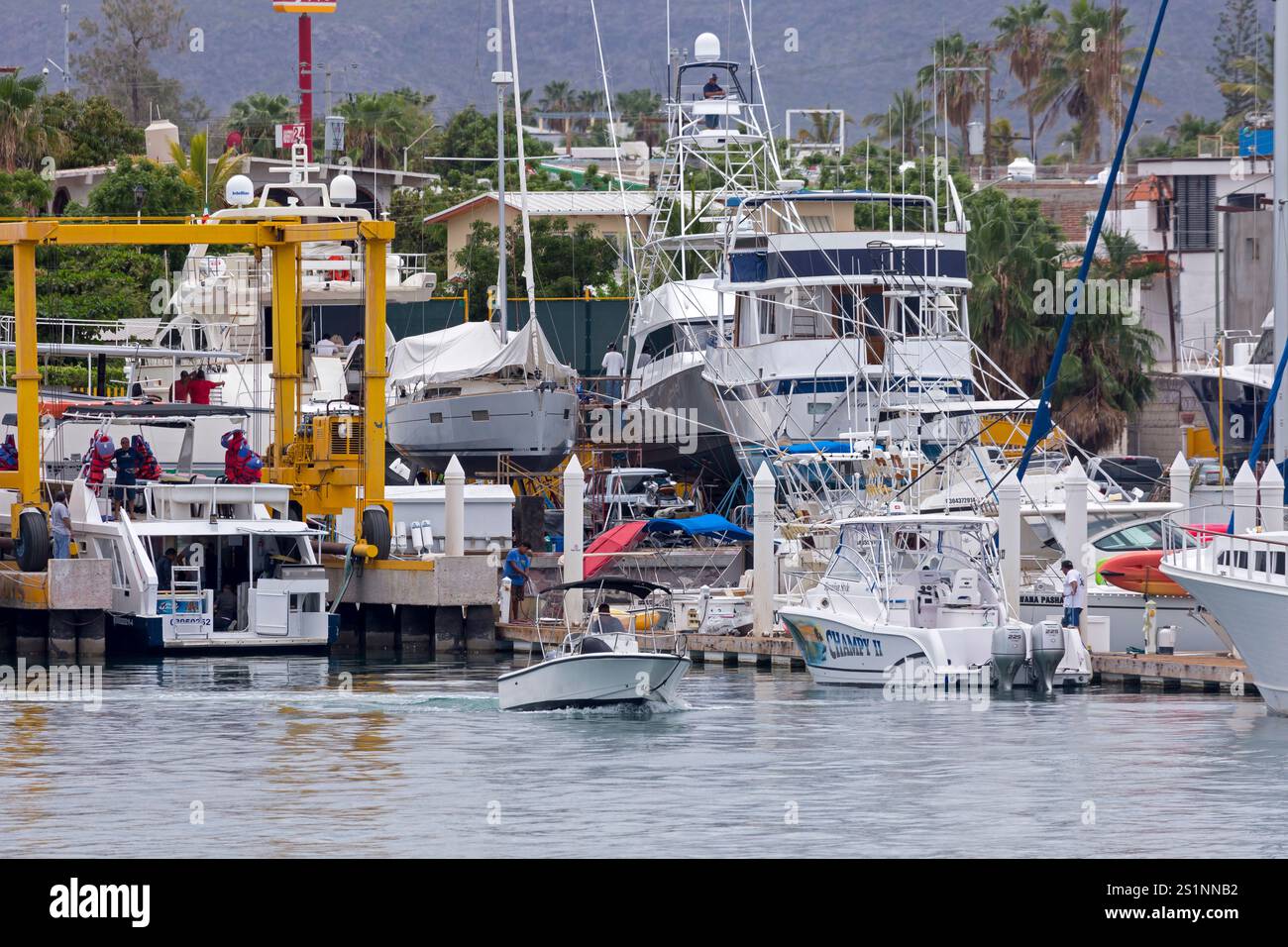 Scene at La Paz Yatch dock. Baja California, Mexico Stock Photo - Alamy