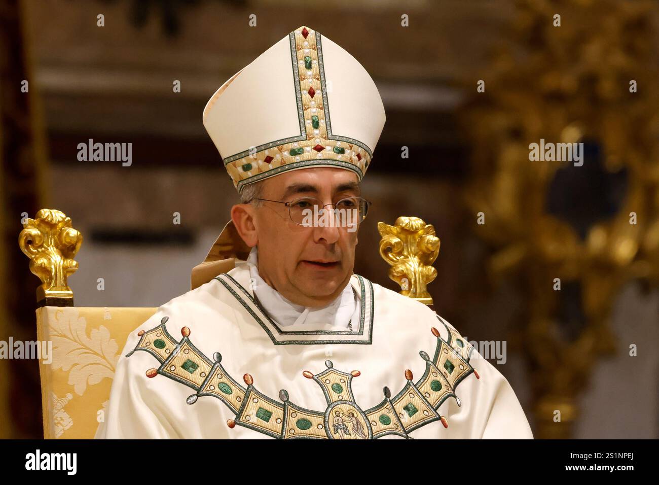 Rome, Italy, January 4, 2025. RomeÕs Cardinal Vicar Baldassare Reina ...