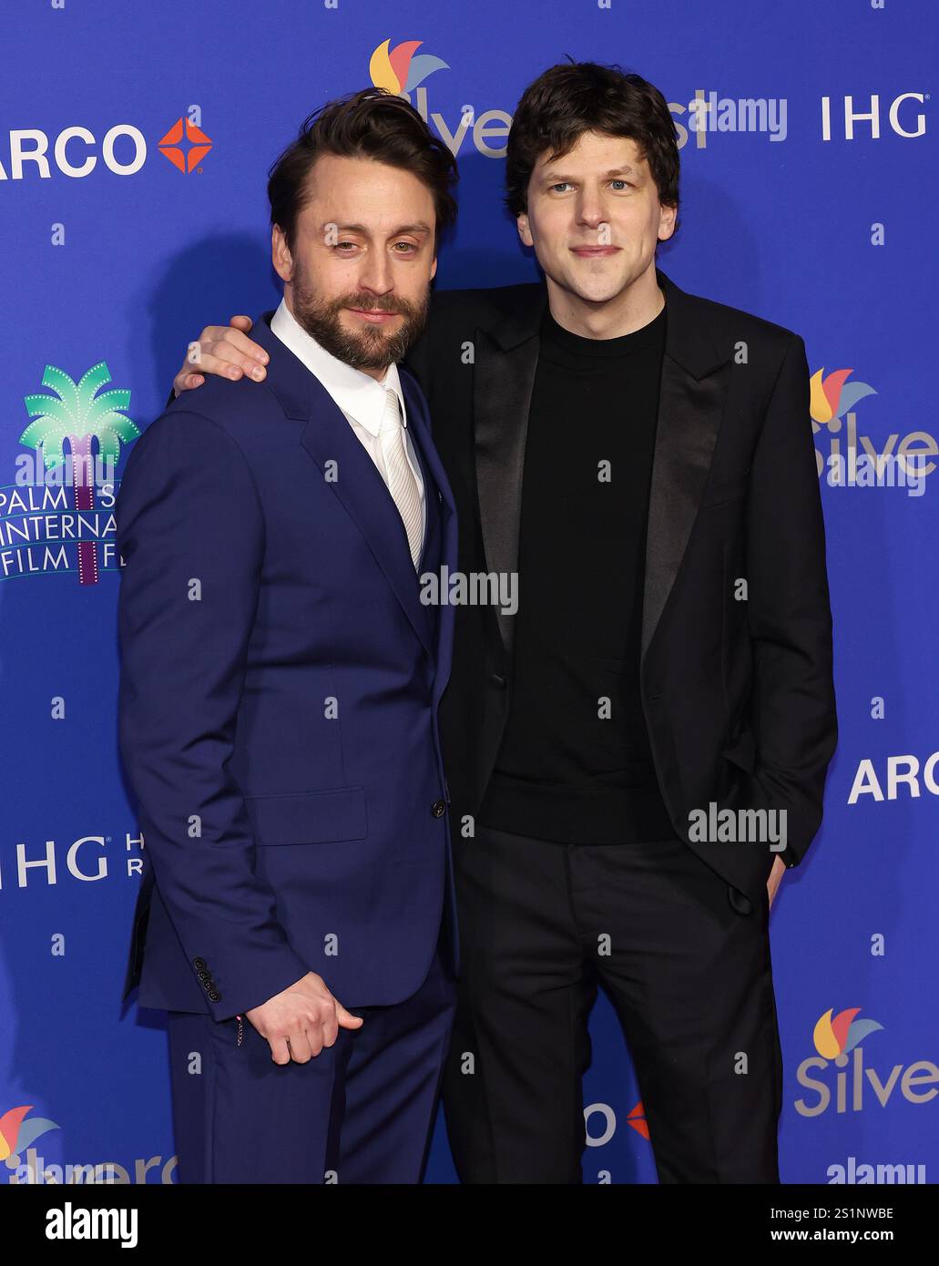Palm Springs, USA. 04th Jan, 2025. Kieran Culkin, Jesse Eisenberg ...
