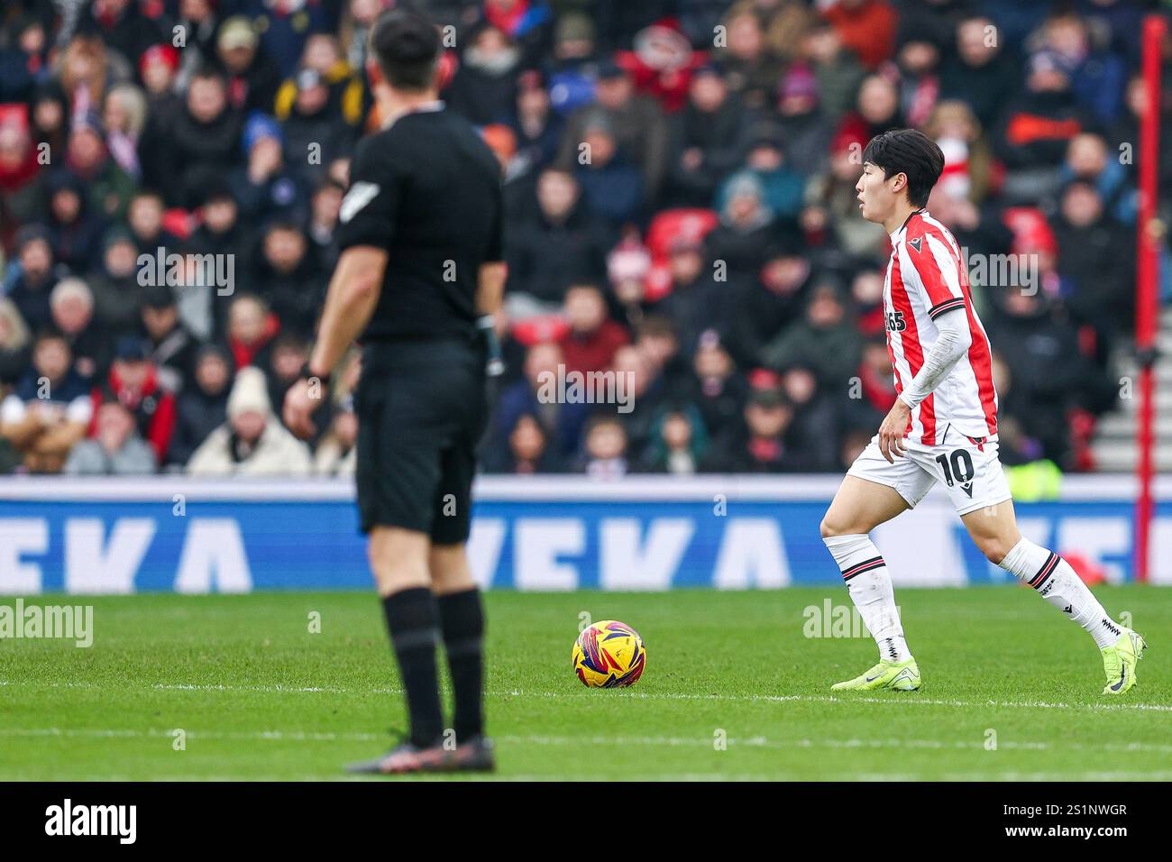 #10, Bae Jun-Ho of Stoke in action during the Sky Bet Championship ...