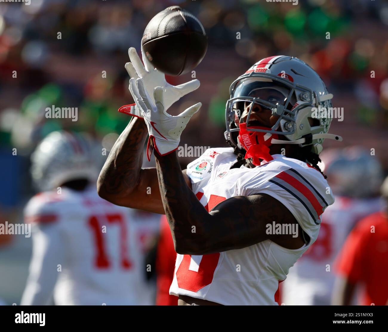 Pasadena, California, USA. 01st Jan, 2025. Ohio State Buckeyes safety ...