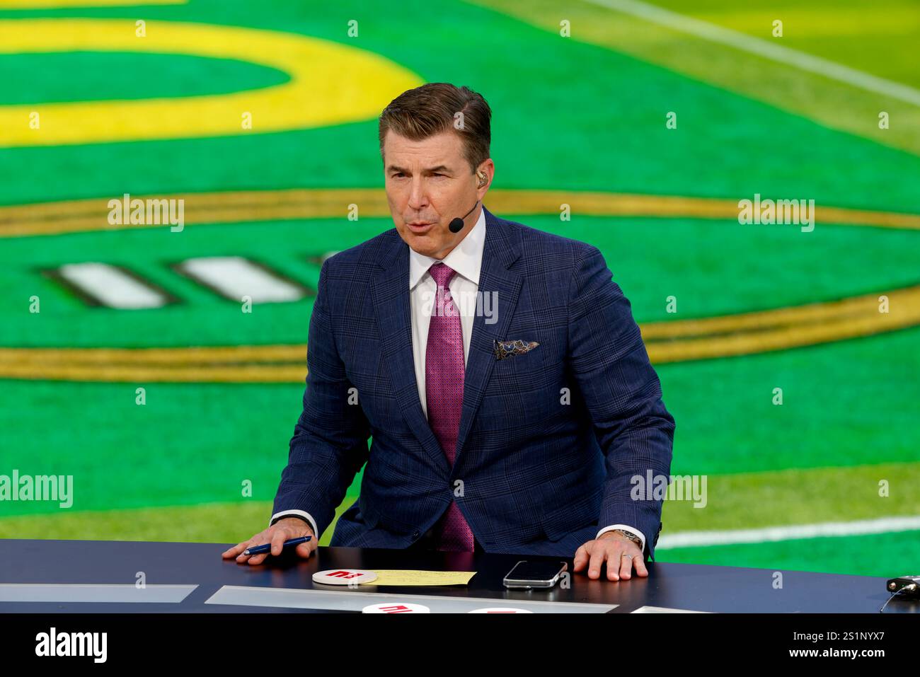 Pasadena, California, USA. 01st Jan, 2025. ESPN broadcaster Rece Davis ...