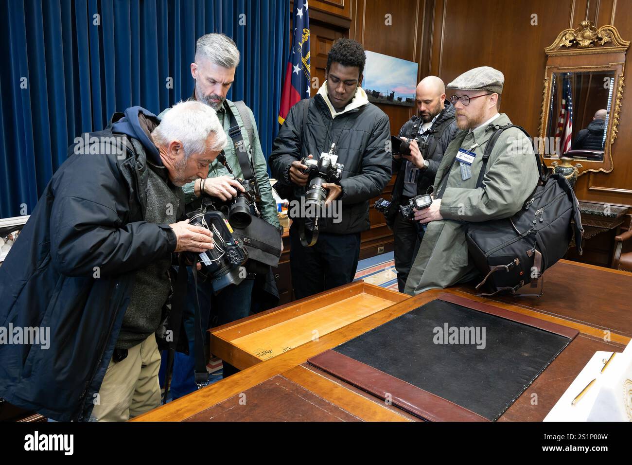 Atlanta, Georgia, USA. 4th Jan, 2025. News media photograph former ...