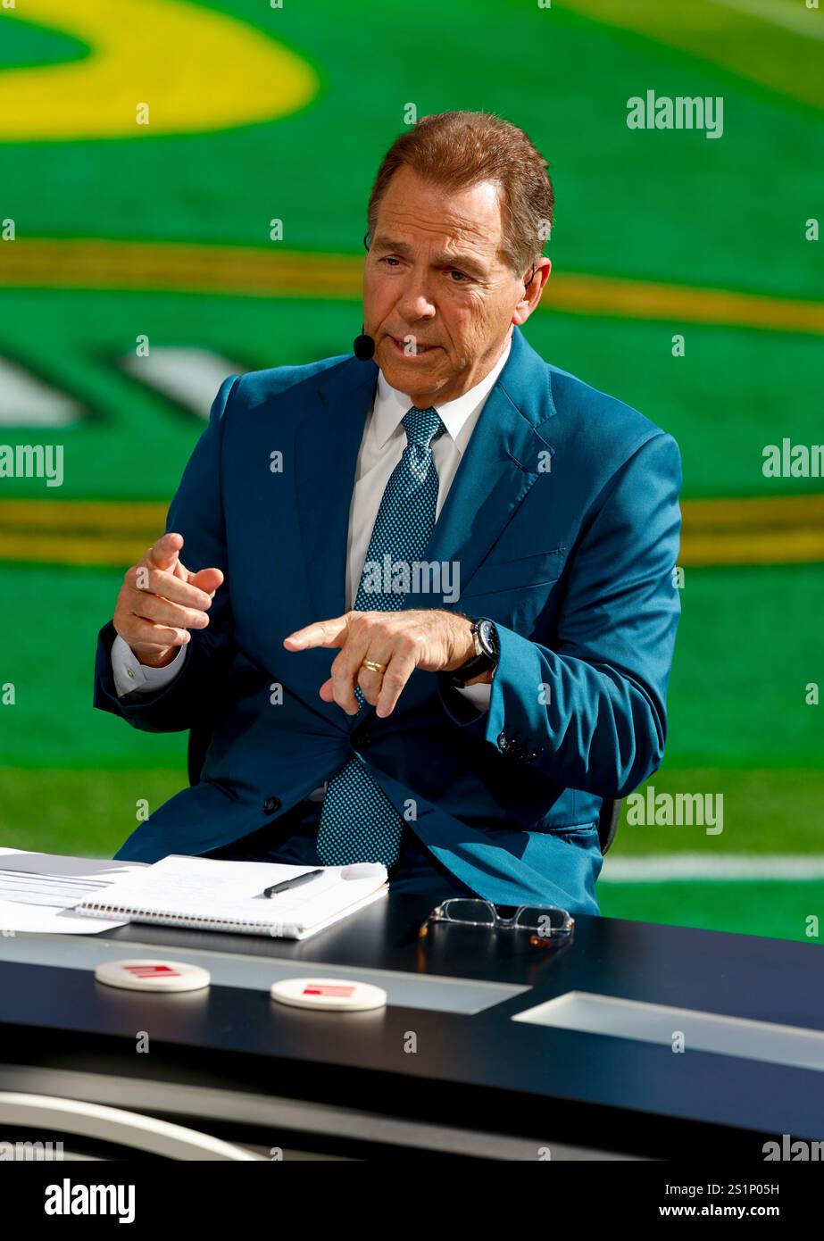 Pasadena, California, USA. 01st Jan, 2025. Former coach and ESPN ...