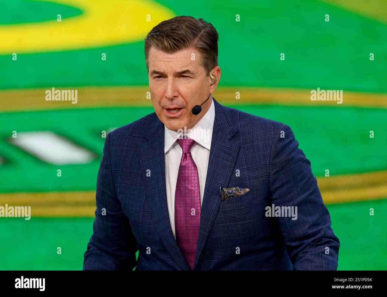 Pasadena, California, USA. 01st Jan, 2025. ESPN broadcaster Rece Davis ...