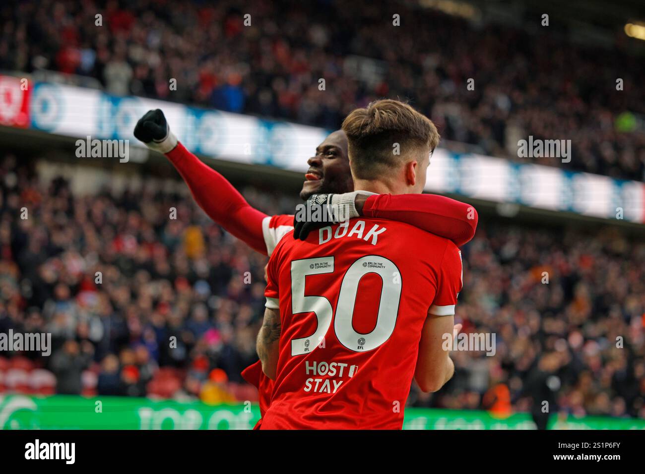 Riverside Stadium, Middlesbrough, UK. 4th Jan, 2025. EFL Championship ...