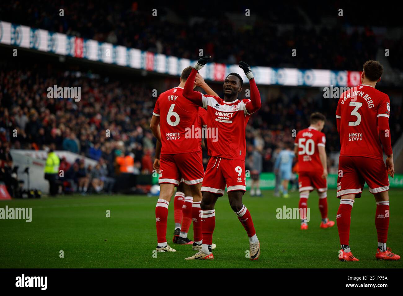 Riverside Stadium, Middlesbrough, UK. 4th Jan, 2025. EFL Championship ...