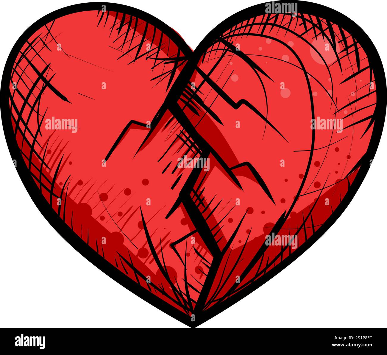 Broken heart - vector illustration Stock Vector Image & Art - Alamy