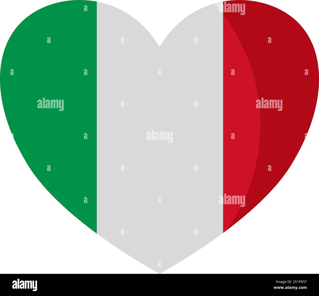 Heart with Italy flag - vector illustration Stock Vector Image & Art ...