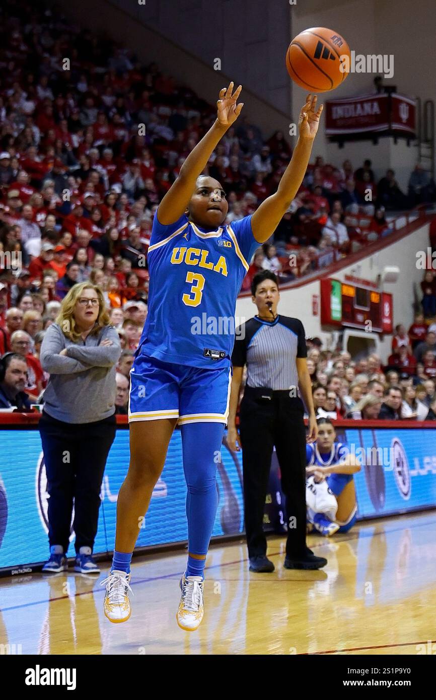 BLOOMINGTON, IN - JANUARY 04: UCLA Bruins guard Londynn Jones (3 ...