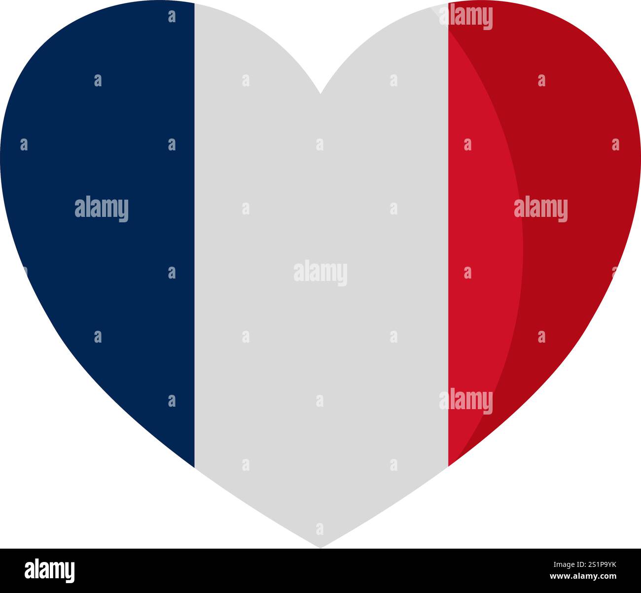 Heart with France flag - vector illustration Stock Vector Image & Art ...