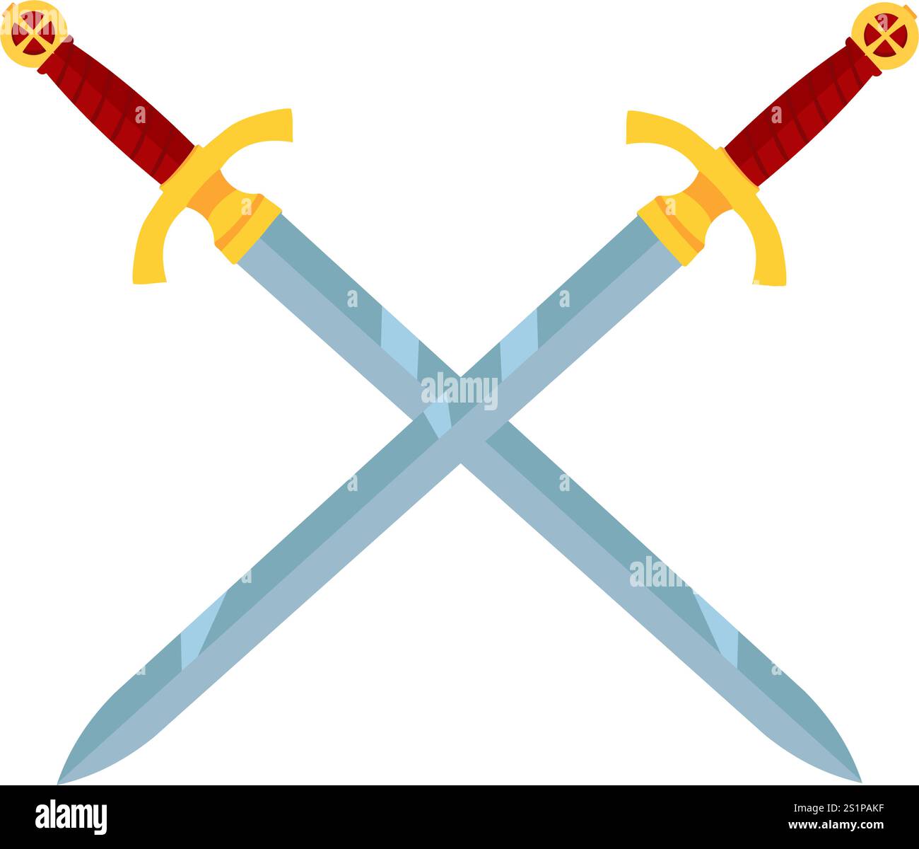two crossed swords - vector illustration Stock Vector Image & Art - Alamy