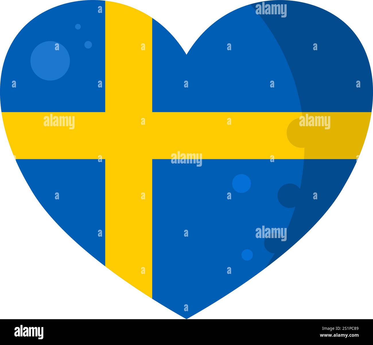 Heart with the Sweden flag - vector illustration Stock Vector Image ...