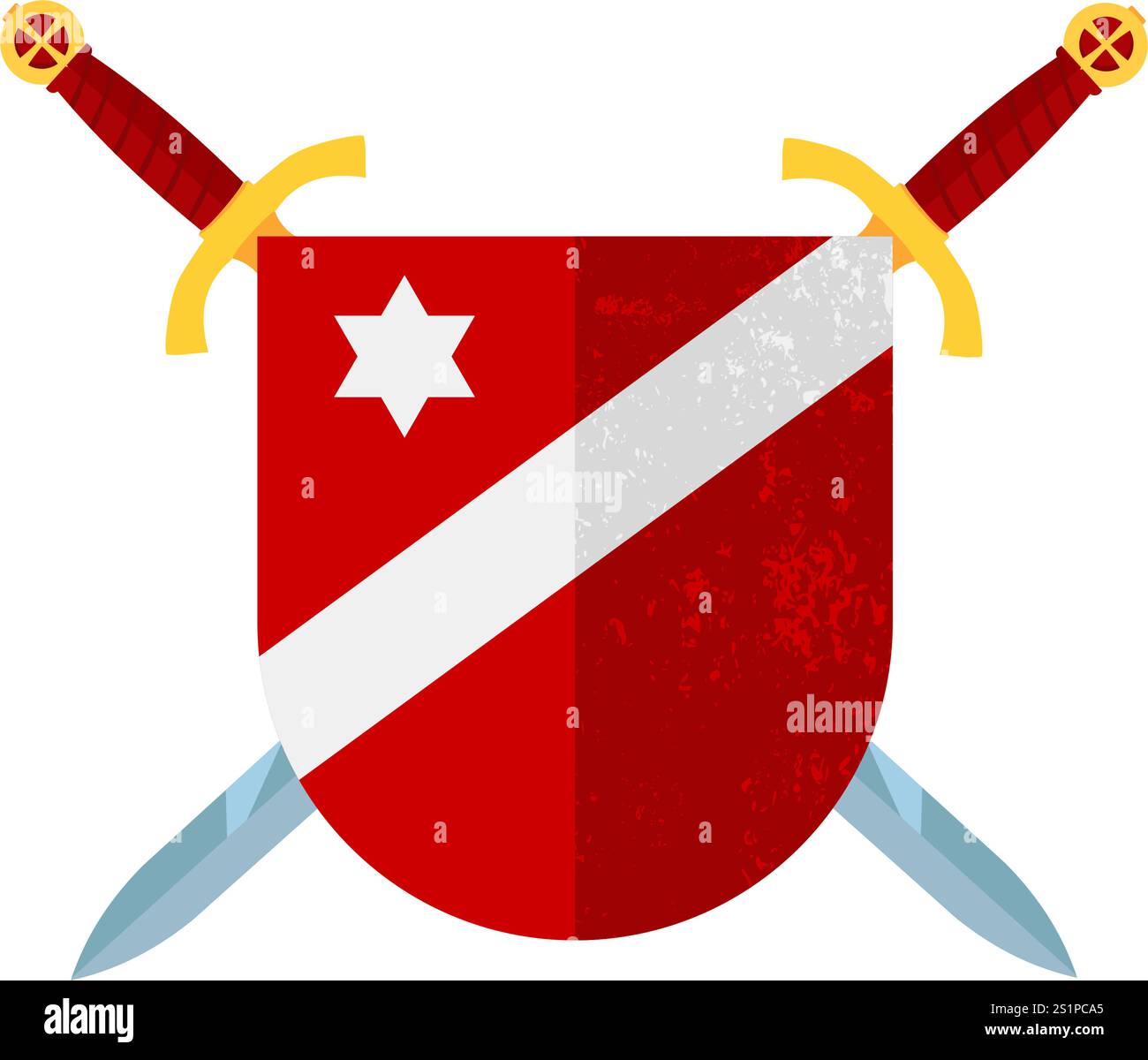 shield with two crossed swords Stock Vector Image & Art - Alamy