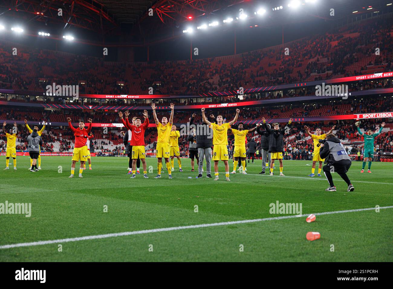 Lisbon, Portugal. 4th Jan 2025. Players of Braga seen celebrating after ...