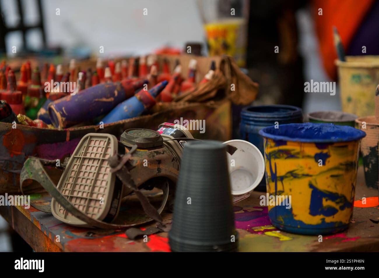 Artisans finish last touches like paint, welding and assembly of the ...