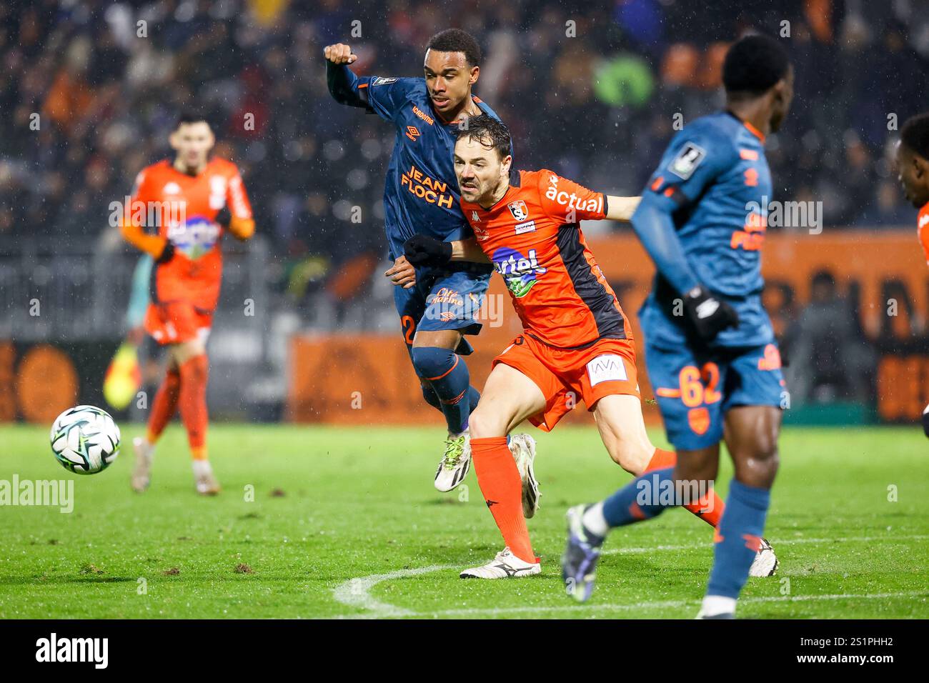 22 Eli Junior KROUPI (fcl) - 23 Yohan TAVARES (slmfc) during the Ligue ...