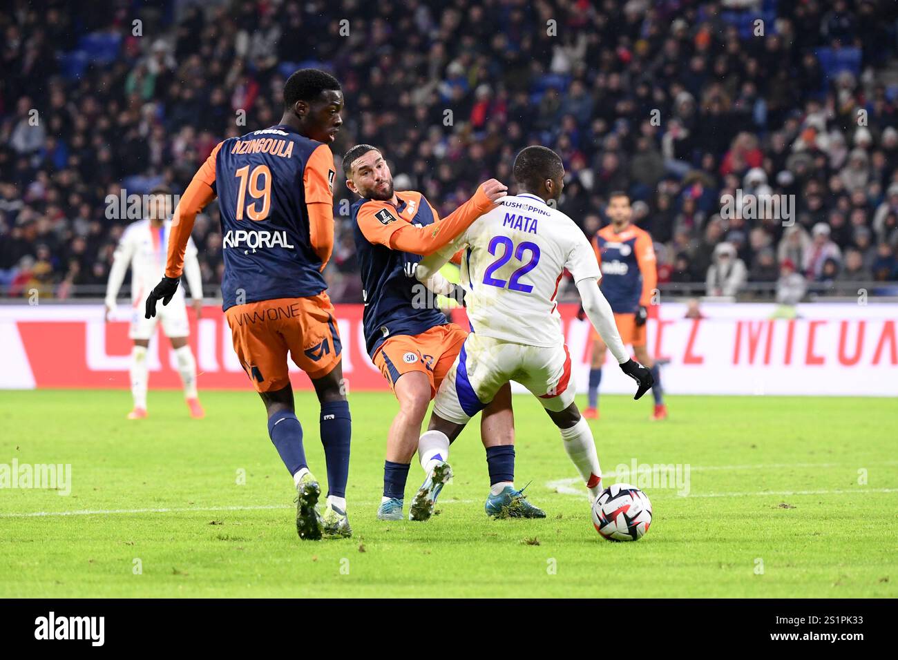 12 Jordan FERRI (mhsc) during the Ligue 1 McDonald's match between Lyon ...