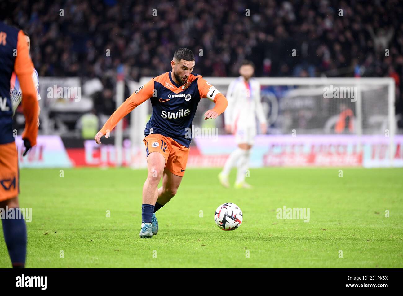 12 Jordan FERRI (mhsc) during the Ligue 1 McDonald's match between Lyon ...