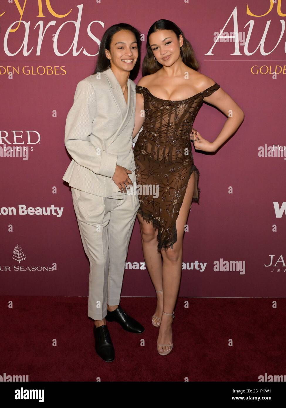 Beverly Hills, California, USA. 03rd Jan, 2025. Mariah Linney and Madison Bailey. 2025 WWD Style ...