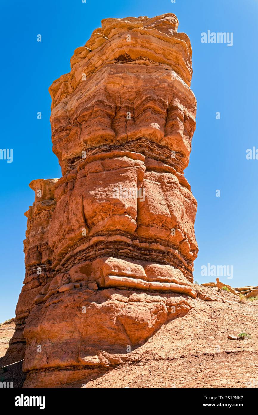 A vertical sandstone rock formation along Notom Road Scenic Backway ...