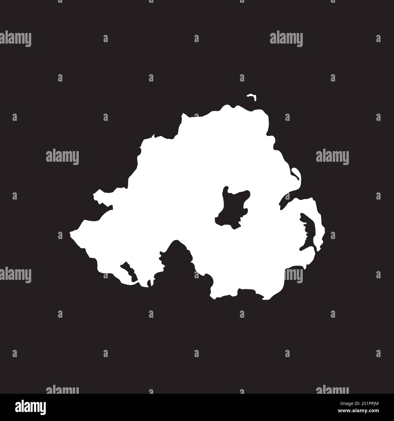 Northern Ireland Map Icon Illustration Element Design Stock Vector ...